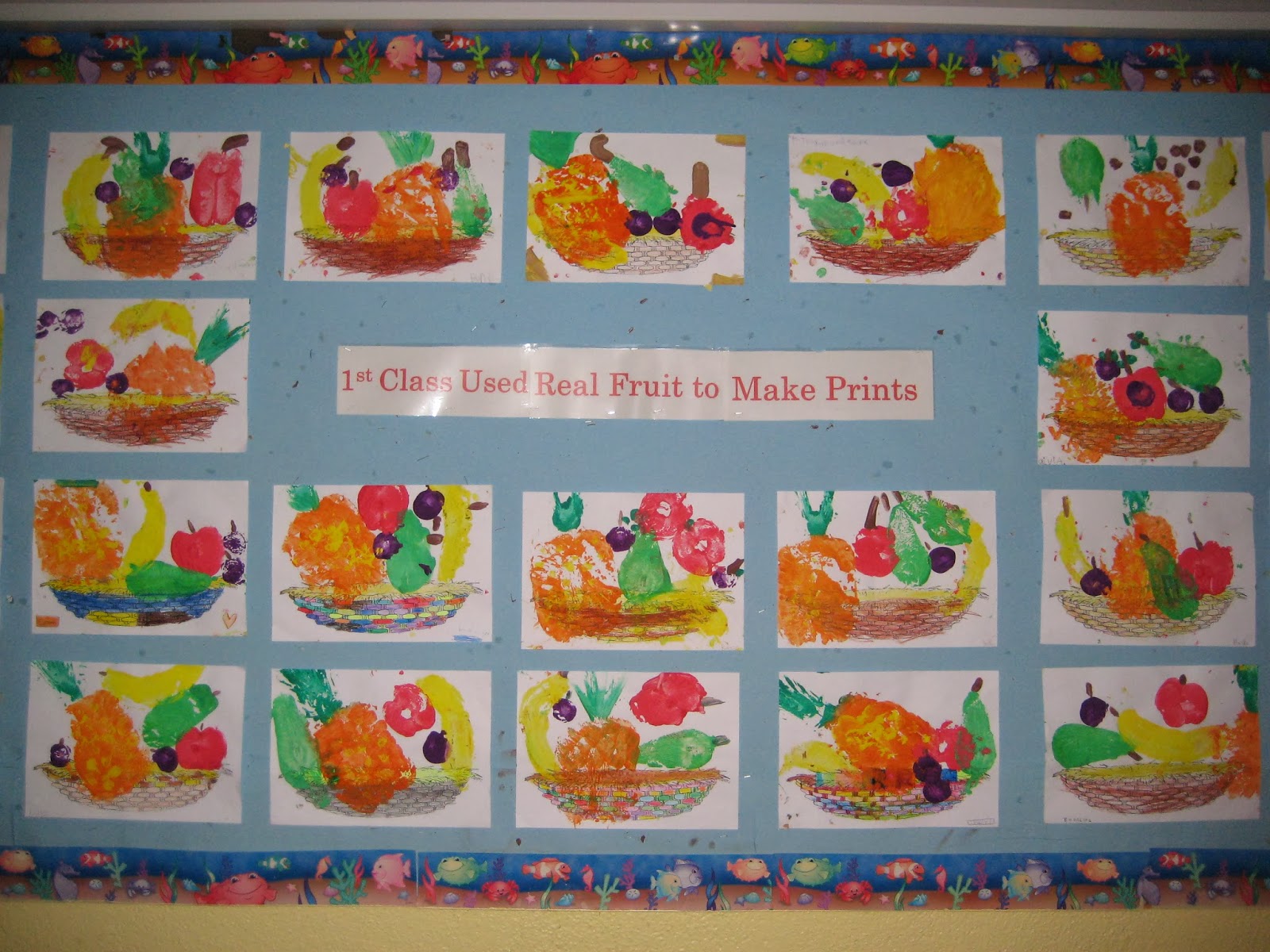 First Class Fun in Room Fourteen!: Fruit Printing